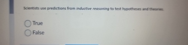 Solved Scientists use predictions from inductive reasoning | Chegg.com