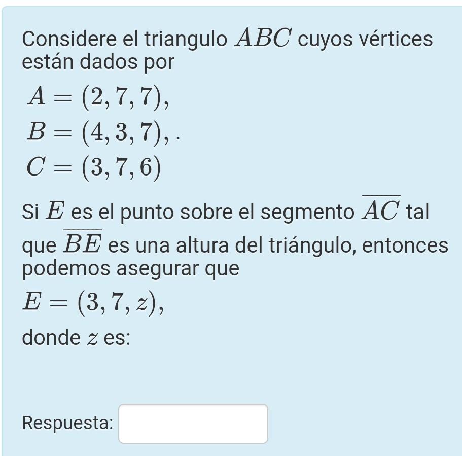 Solved Consider the triangle ABC whose vertices are given | Chegg.com
