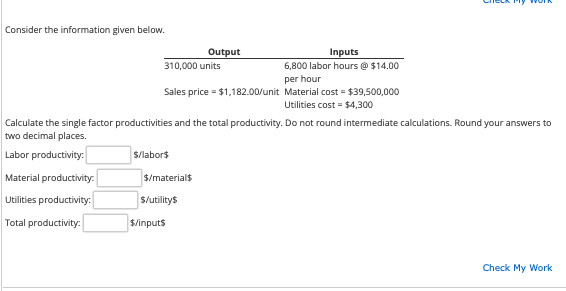 Solved Consider the information given below.Calculate the | Chegg.com