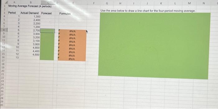 Excel Online Structured Activity Moving Average