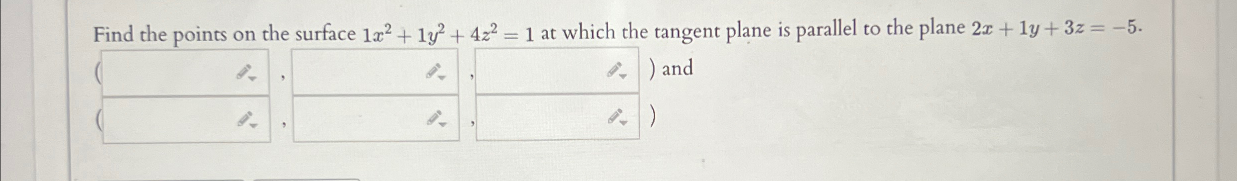 Solved Find the points on the surface 1x2+1y2+4z2=1 ﻿at | Chegg.com