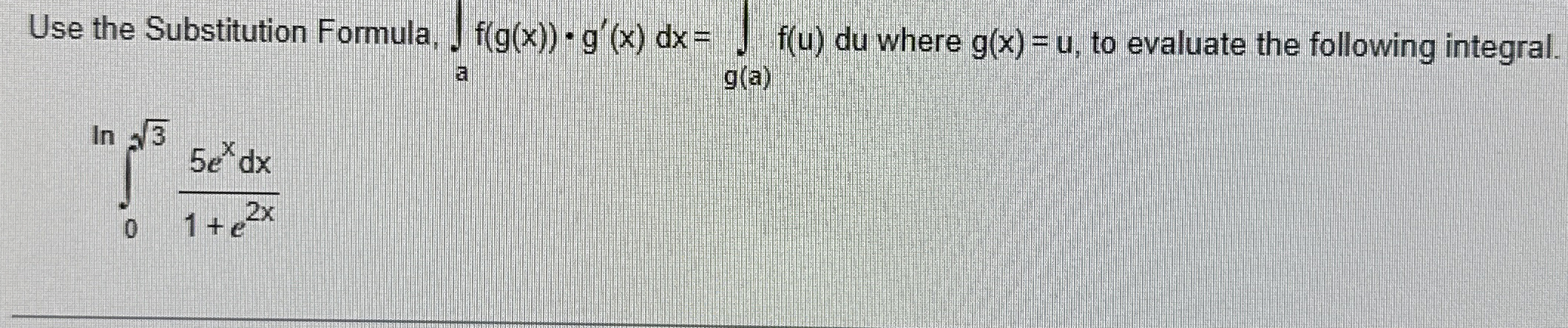 Solved Use the Substitution Formula, | Chegg.com