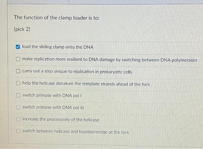 Solved The function of the clamp loader is to: (pick 2) load | Chegg.com