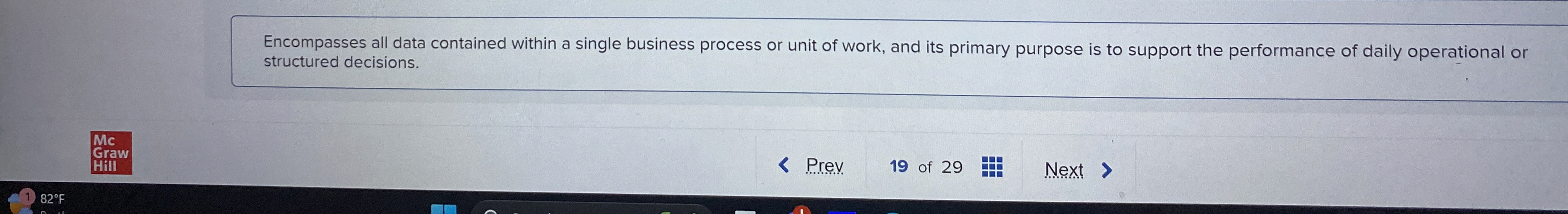 Solved Encompasses all data contained within a single | Chegg.com
