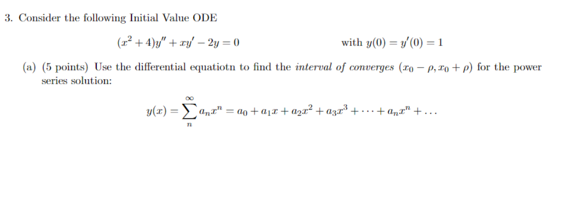 Solved Consider the following Initial Value | Chegg.com