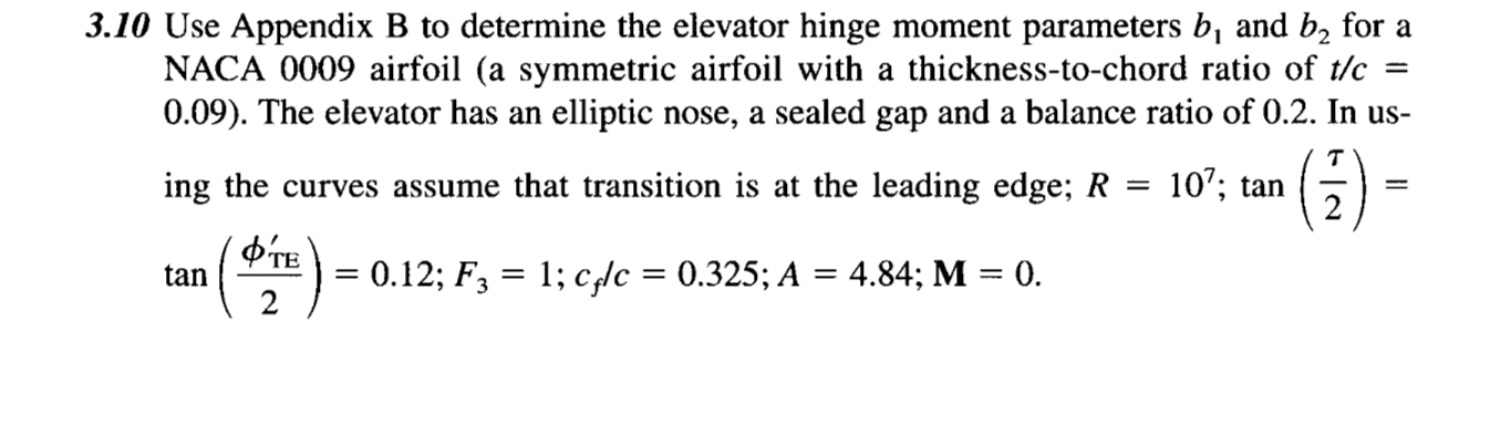 3.10 ﻿Use Appendix B ﻿to determine the elevator hinge | Chegg.com