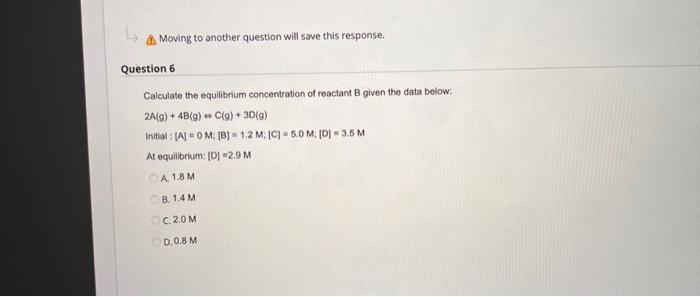 Solved Calculate the equilibrium concentration of reactant B | Chegg.com