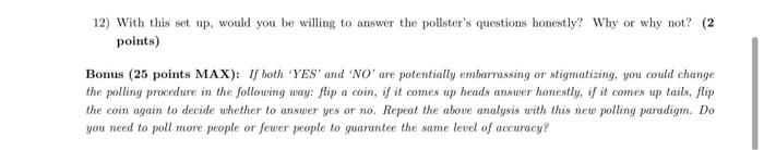 Solved Problem 1: Sensitive Questions, Question Sensitivity | Chegg.com
