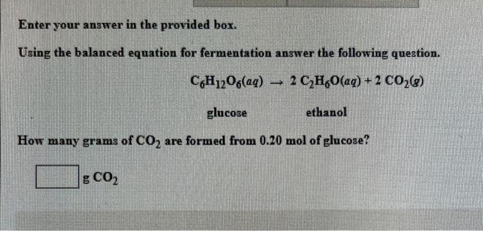 Solved Enter your answer in the provided box. Using the | Chegg.com
