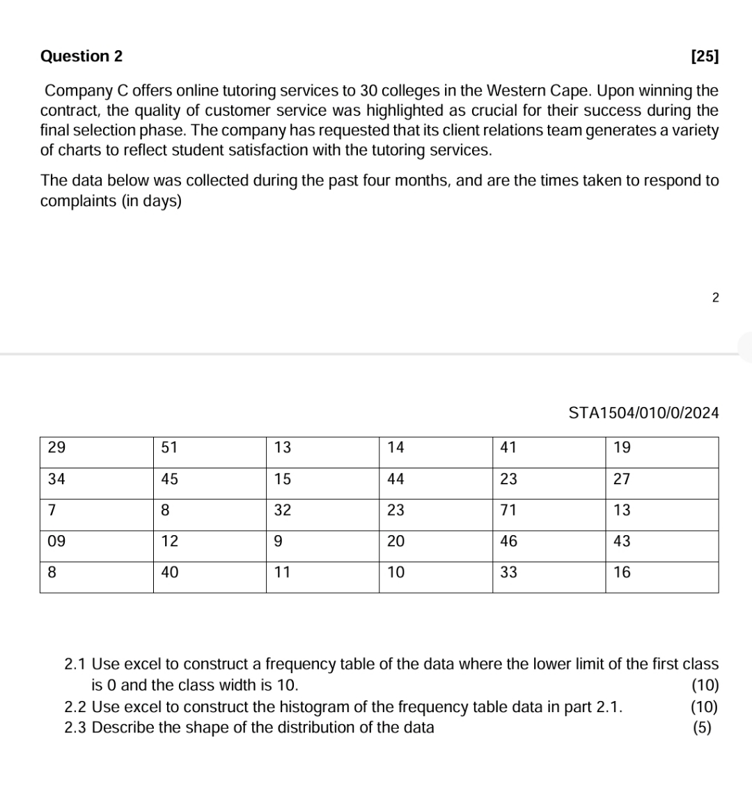 Solved Question 2Company C offers online tutoring services | Chegg.com