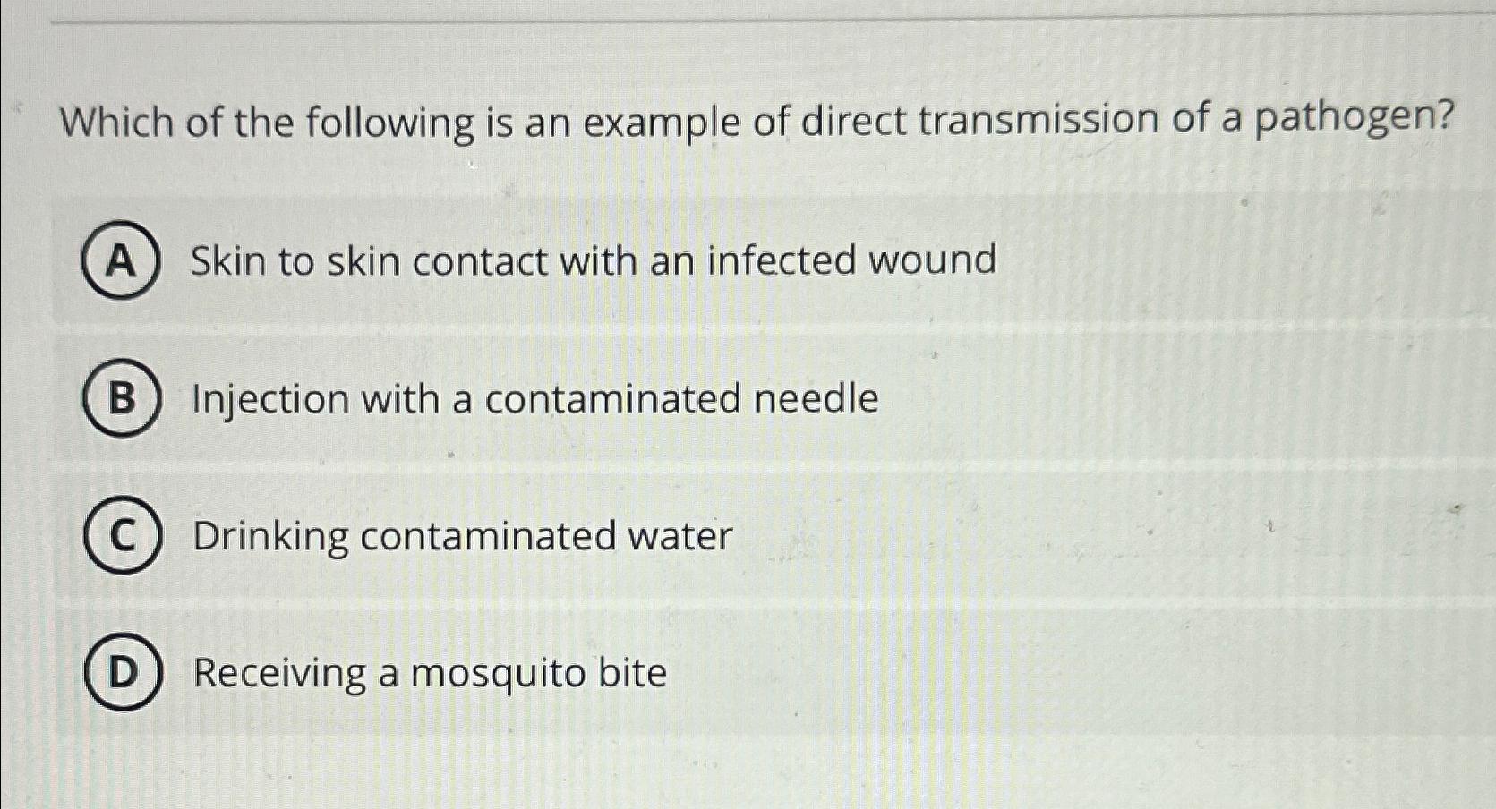 Solved Which of the following is an example of direct | Chegg.com