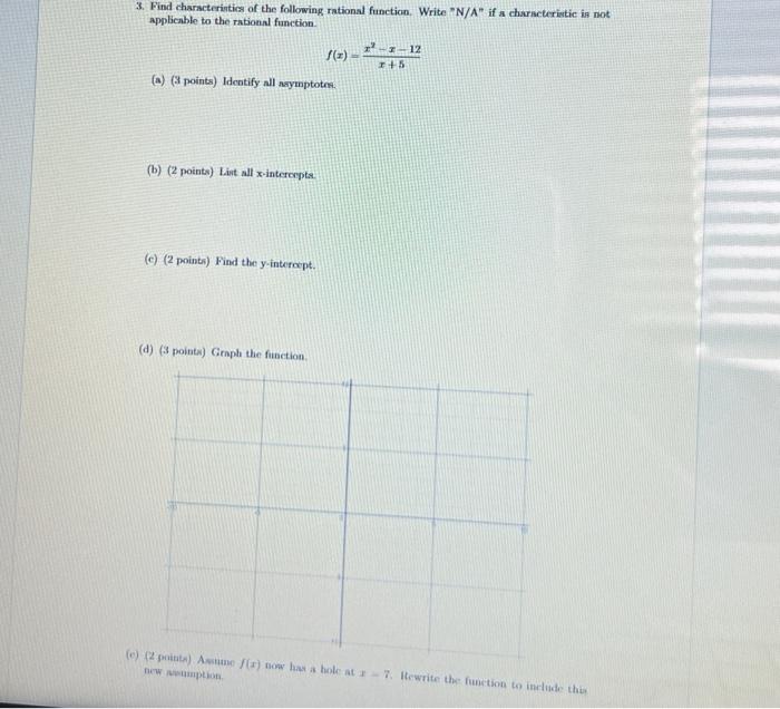 Solved 3. Find characterinties of the following rational | Chegg.com
