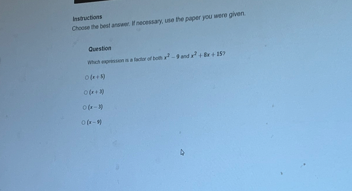 Solved InstructionsChoose the best answer. If necessary, use | Chegg.com