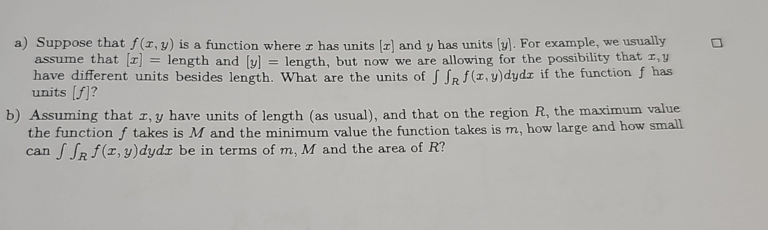 a) ﻿Suppose that f(x,y) ﻿is a function where x ﻿has | Chegg.com