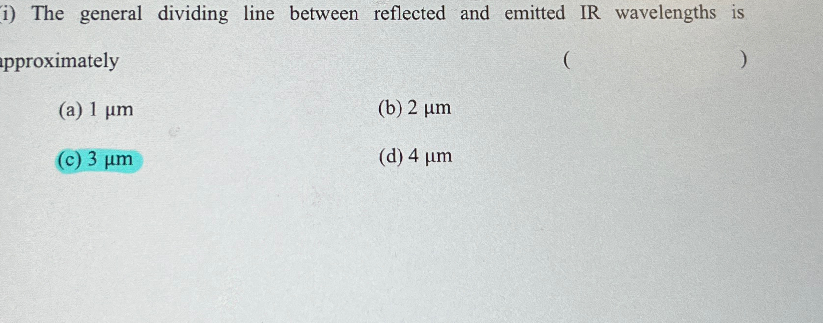Solved i) ﻿The general dividing line between reflected and | Chegg.com