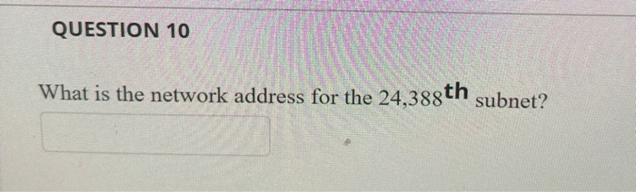 Solved mation Subnetting Using the classless IP address, | Chegg.com