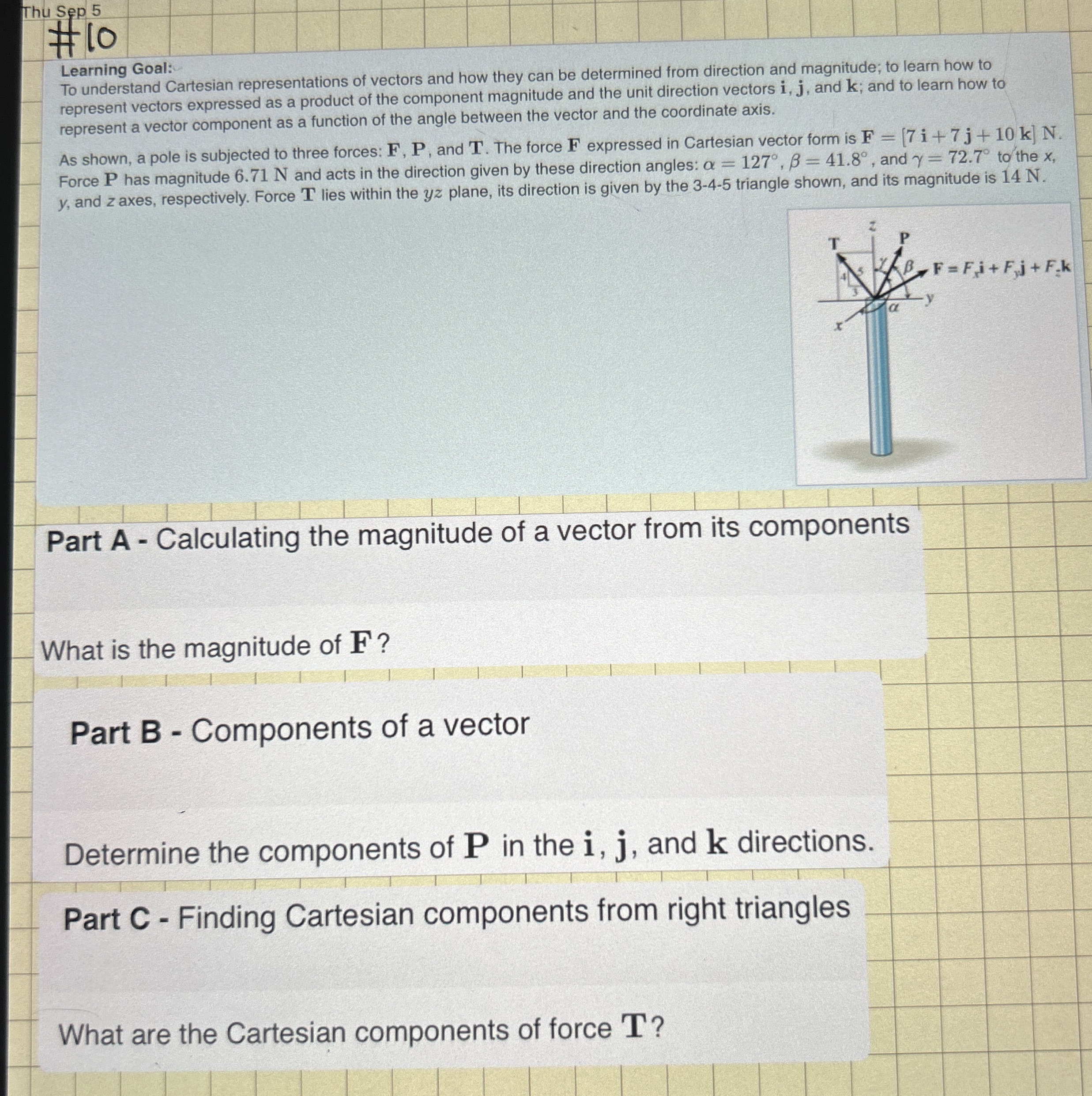 Solved Learning Goal:To understand Cartesian representations | Chegg.com