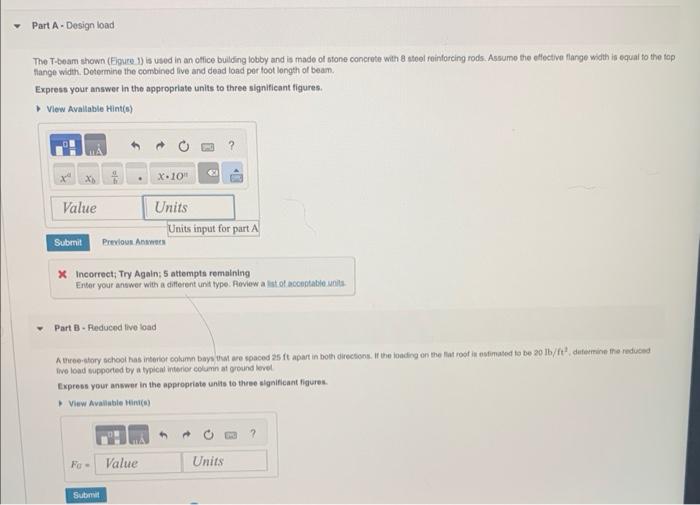 Solved Learning Goal: To calculate forces due to live loads, | Chegg.com