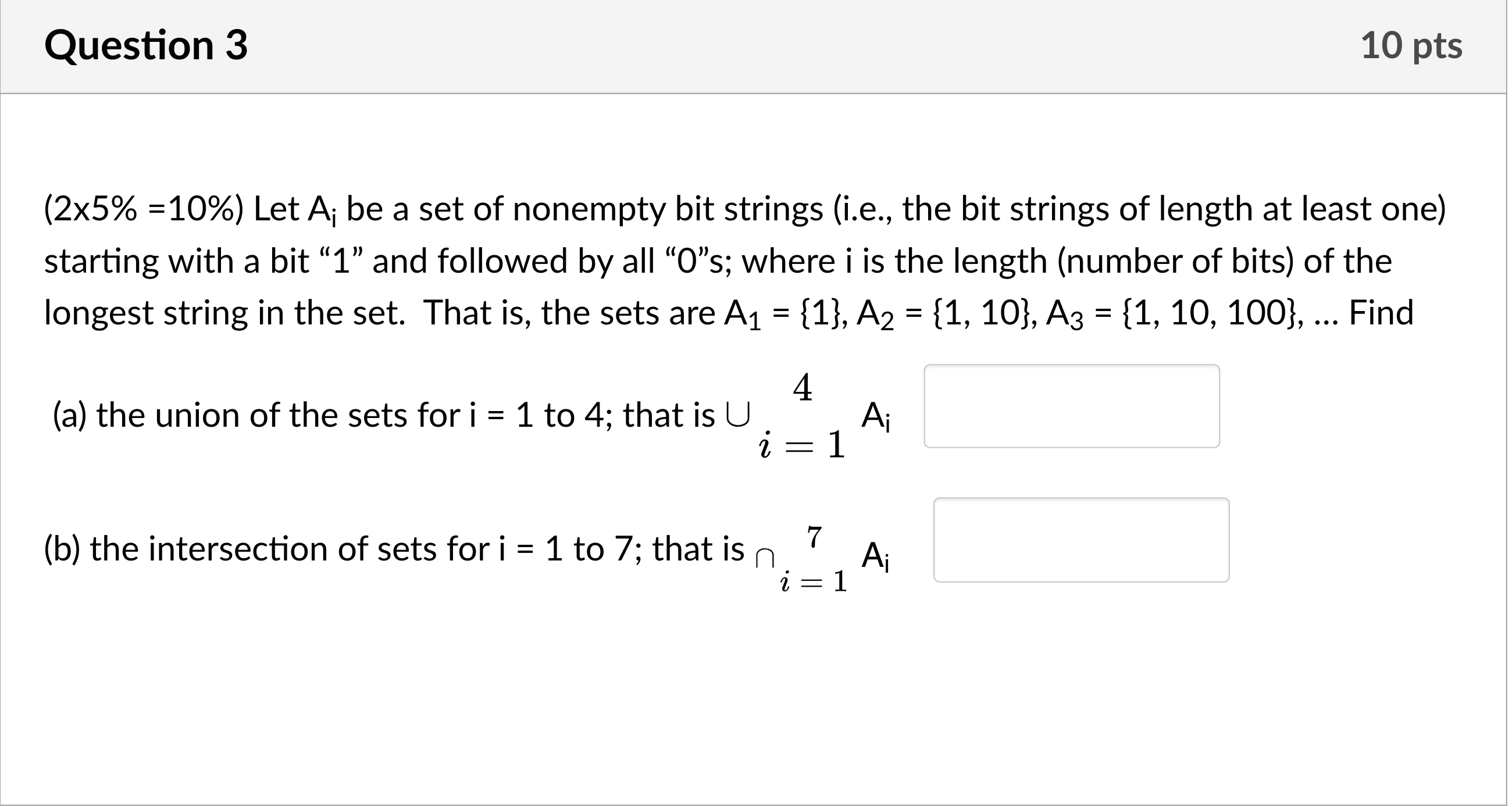 Solved Question 32×510 let Ai be A Set Of Nonempty