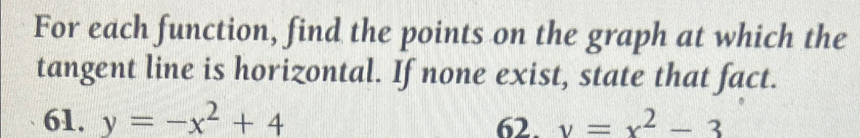 Solved For each function, find the points on the graph at | Chegg.com