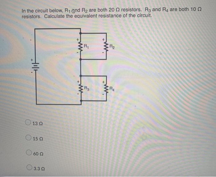 Solved In the circuit below, R1 and R2 are both 20 | Chegg.com