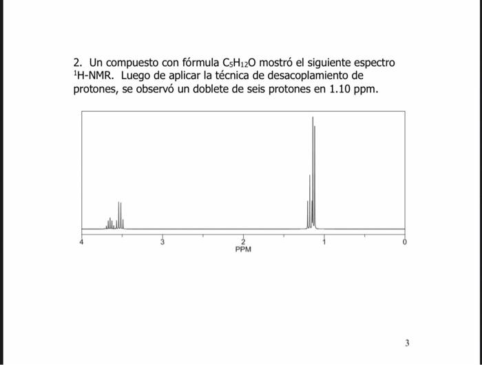 Solved 2. A compound with formula CsH120 showed the | Chegg.com