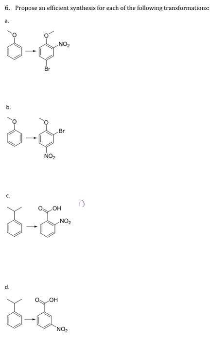 Solved 6. Propose an efficient synthesis for each of the | Chegg.com