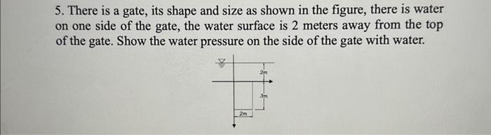 Solved 5. There is a gate, its shape and size as shown in | Chegg.com