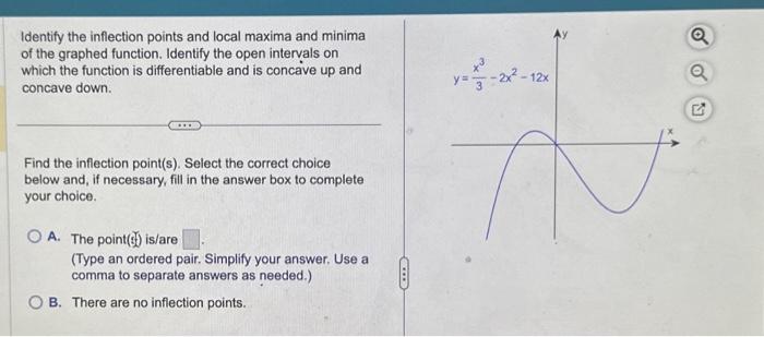 Solved Identify the inflection points and local maxima and | Chegg.com