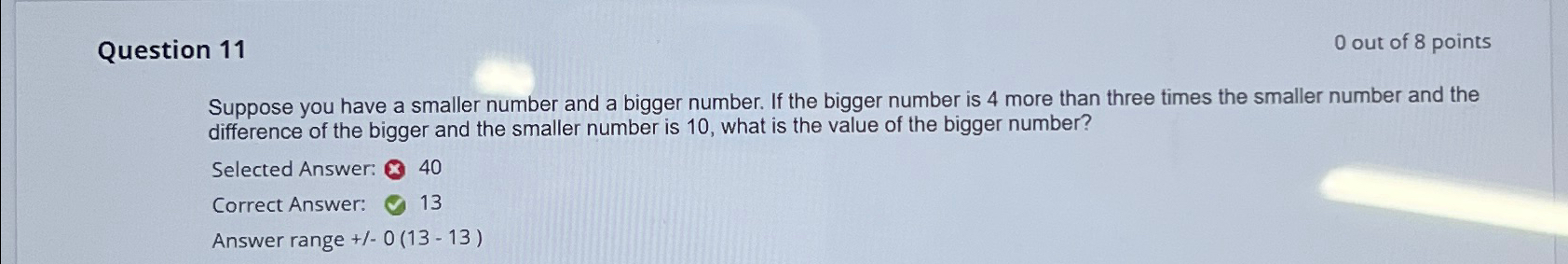 Solved Question 110 ﻿out of 8 ﻿pointsSuppose you have a | Chegg.com