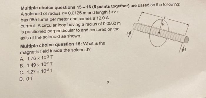 Solved R Multiple choice questions 15-16 (5 points together) | Chegg.com