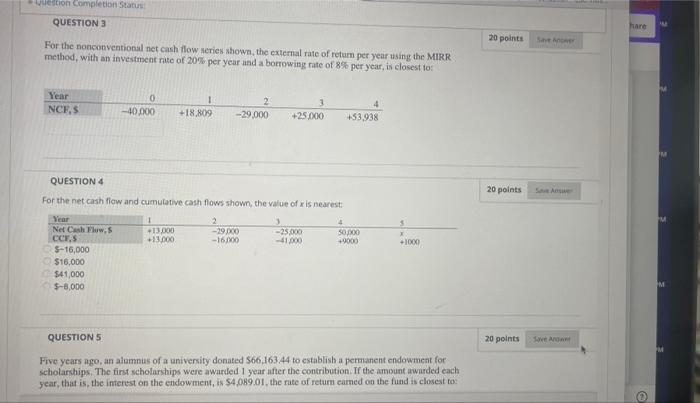 Solved When applying the MIRR approach to determine the | Chegg.com