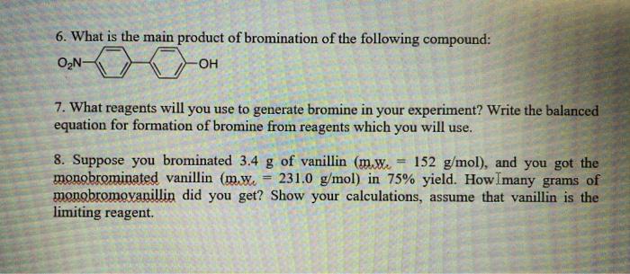 Solved 2. Write the complete mechanism of bromination of | Chegg.com