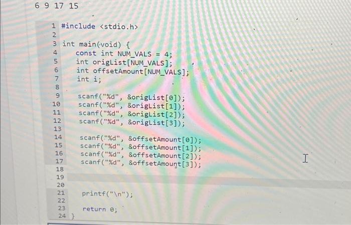 Solved Add each element in origList with the corresponding | Chegg.com