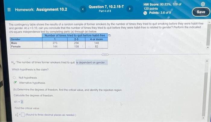 Solved @ Homework: Assignment 10.2 Question 7, 10.2.15-T | Chegg.com