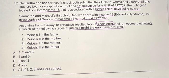 Solved 12. Samantha and her partner, Michael, both submitted | Chegg.com