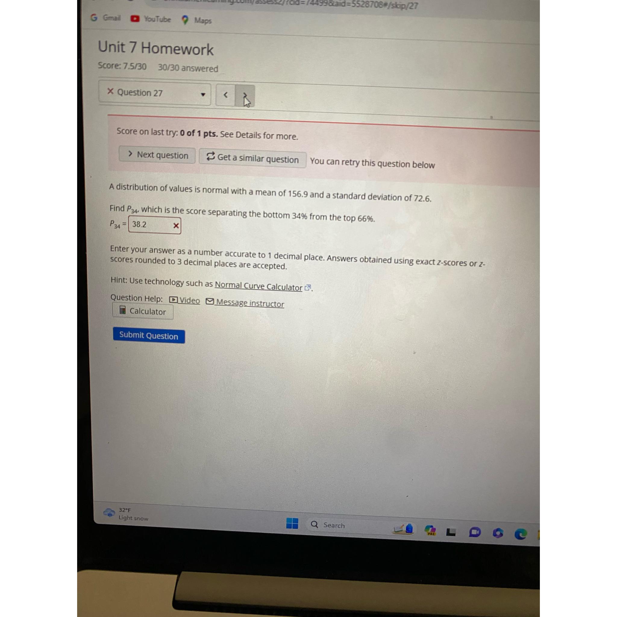 Solved Unit 7 ﻿HomeworkScore: 7.5/30 30/30 ﻿answered× | Chegg.com