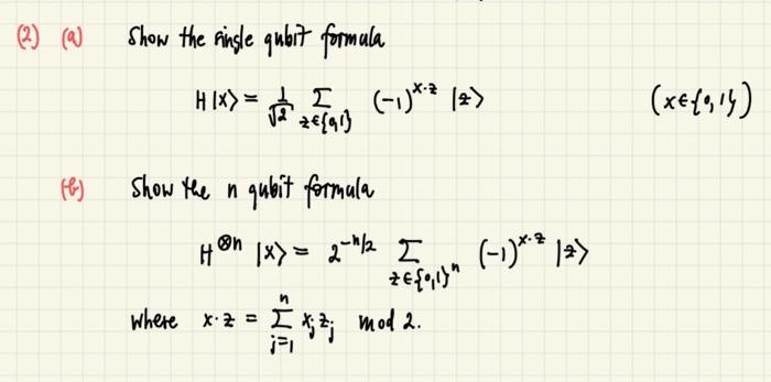 Solved Show the single qubit formula HIx}= I, (-1** (7) | Chegg.com