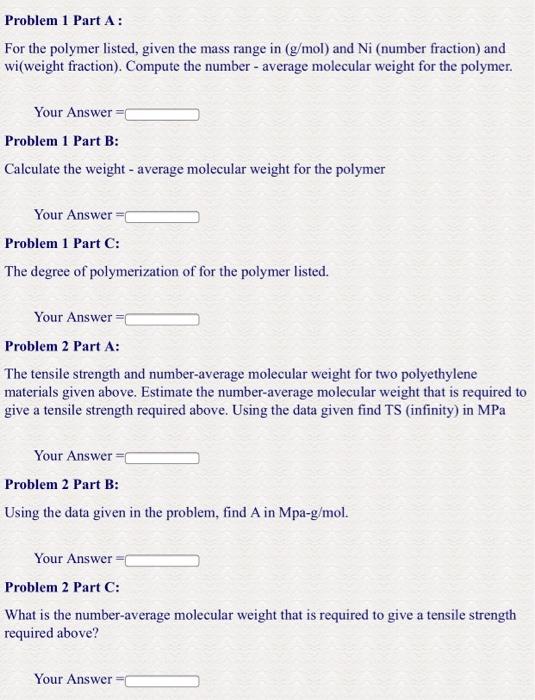 Polymer Repeat Unit Polyethylene (PE) HH | Chegg.com
