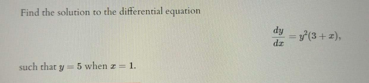 Solved Find the solution to the differential | Chegg.com