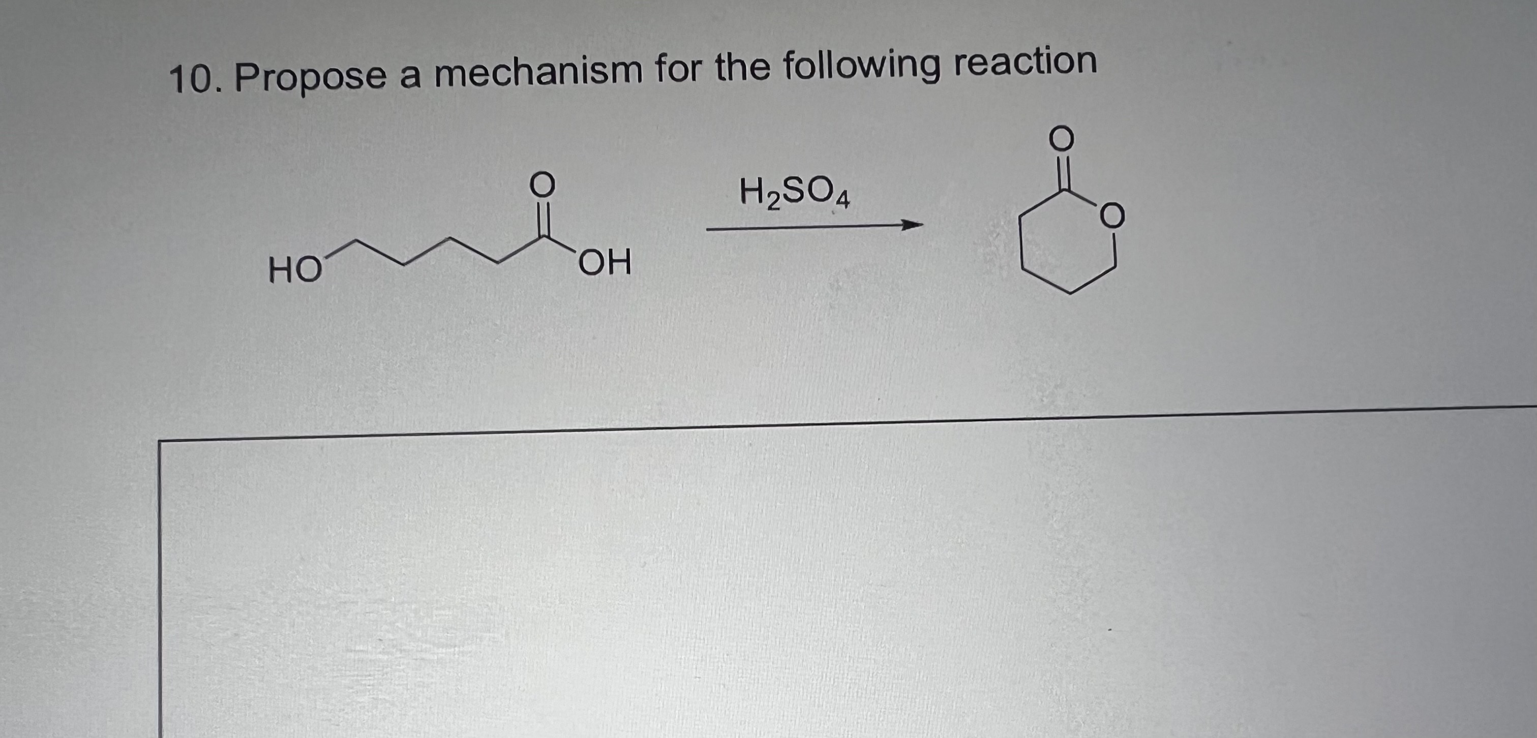 Solved Propose a mechanism for the following reaction→H2SO4 | Chegg.com