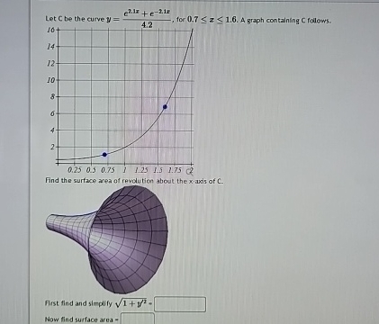 Solved Let C ﻿be the curve y=e2.1x+e-2.18?, ﻿for | Chegg.com