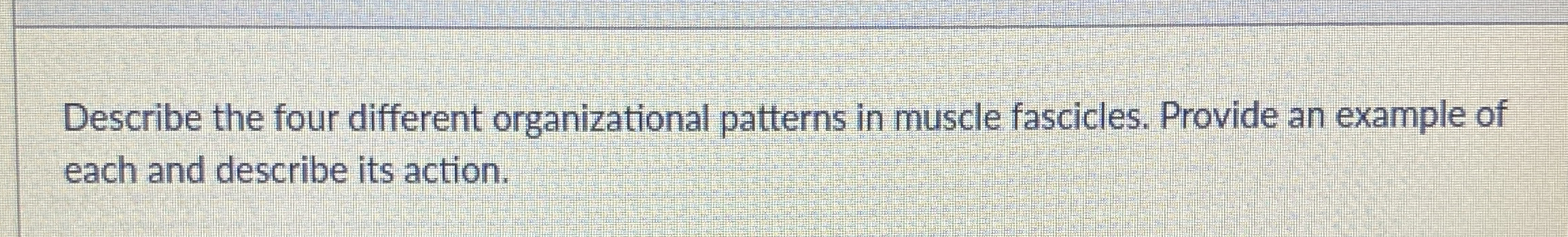 Solved Describe the four different organizational patterns | Chegg.com