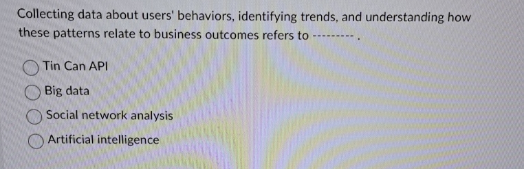 Solved Collecting data about users' behaviors, identifying | Chegg.com