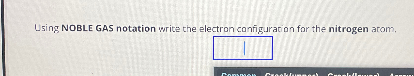Solved Using NOBLE GAS notation write the electron | Chegg.com
