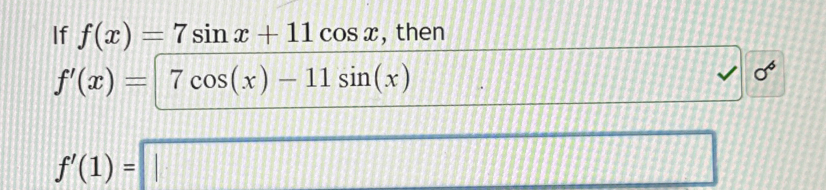 Solved If f(x)=7sinx+11cosx, | Chegg.com