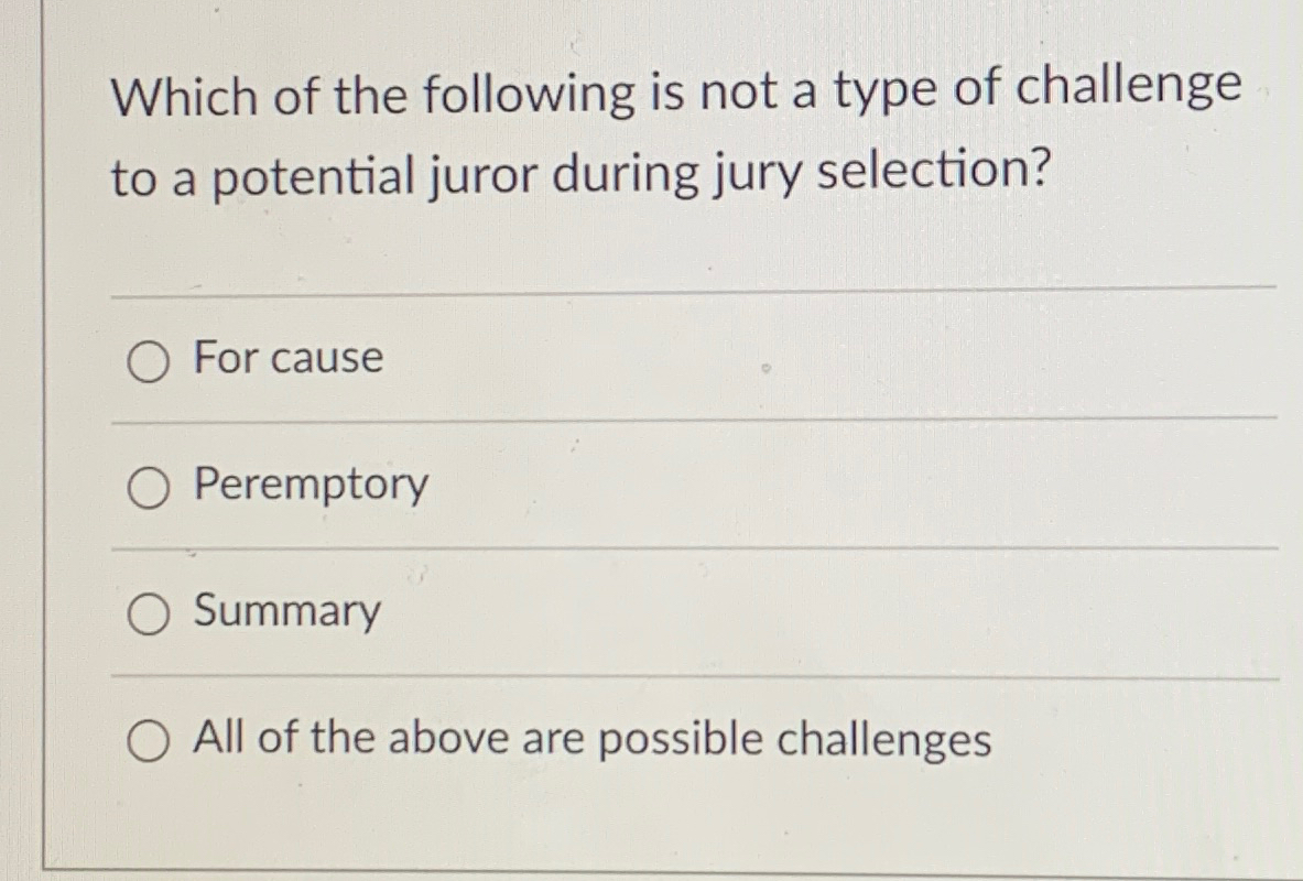 Solved Which of the following is not a type of challenge to | Chegg.com