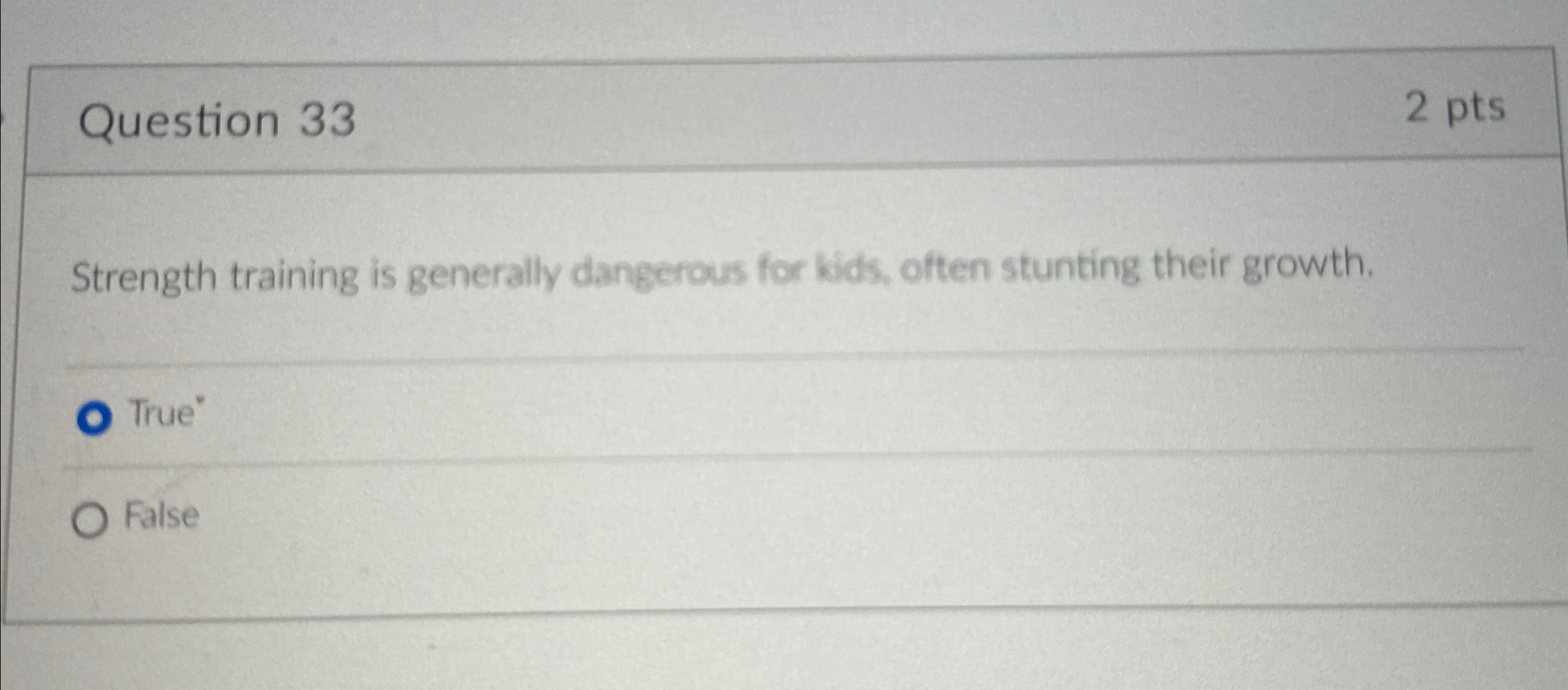 Solved Question 332 ﻿ptsStrength training is generally | Chegg.com