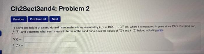Solved Ch2Sect3and4: Problem 2 Previous Probler List Next (1 | Chegg.com