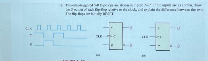 Solved 8. Two edge-triggered S-R flip-flops are shown in | Chegg.com